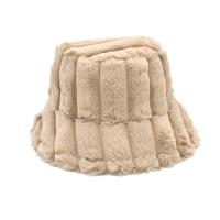China Customizable Faux Fur Fisherman Cap for Women Breathable Basin Hat 100% Cotton for sale