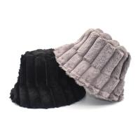 China Customizable Faux Fur Fisherman Cap for Women Breathable Basin Hat 100% Cotton for sale