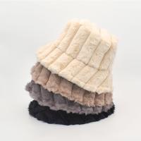 China Customizable Faux Fur Fisherman Cap for Women Breathable Basin Hat 100% Cotton for sale