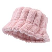 China Custom Solid Color Fisherman Cap Thick Warm Bucket Hat for Women 100% Polyester for sale