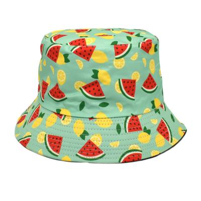 China Polyester Cotton Full Color Digital Sublimation Printing Reversible Bucket Hats for sale
