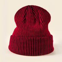 China Custom Thick Fleece Wool Winter Beanie Unisex Knitted Hat 100% Acrylic or RPET for sale