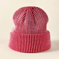 China Custom Thick Fleece Wool Winter Beanie Unisex Knitted Hat 100% Acrylic or RPET for sale