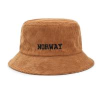 China Satin Lined Corduroy Bucket Hat 58cm Adult Size Custom Logo Embroidery for sale