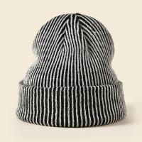 China Custom Thick Fleece Wool Winter Beanie Unisex Knitted Hat 100% Acrylic or RPET for sale