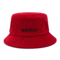 China Satin Lined Corduroy Bucket Hat 58cm Adult Size Custom Logo Embroidery for sale