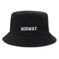 China Satin Lined Corduroy Bucket Hat 58cm Adult Size Custom Logo Embroidery for sale