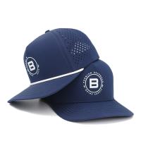 China Curved Brim Custom Golf Hat With Laser Cut Hole Perforation And Waterproof Design for sale
