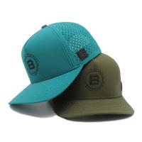 China Curved Brim Custom Golf Hat With Laser Cut Hole Perforation And Waterproof Design for sale
