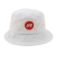 China Wholesale 58cm White Fisherman Corduroy Bucket Hat for Women Custom Logo for sale