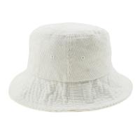 China Wholesale 58cm White Fisherman Corduroy Bucket Hat for Women Custom Logo for sale