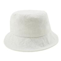 China Wholesale 58cm White Fisherman Corduroy Bucket Hat for Women Custom Logo for sale