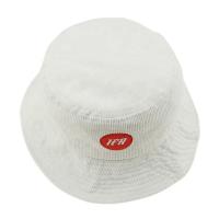 China Wholesale 58cm White Fisherman Corduroy Bucket Hat for Women Custom Logo for sale