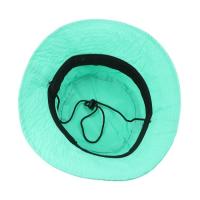China Custom Nylon Sun Bucket Hat Packable Outdoor Fishing Protection with String 58cm for sale