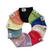 China Eco Friendly Acrylic Cashmere Wool Waffle Beanie Winter Hat with Custom Knitted Patch RPET Label for sale