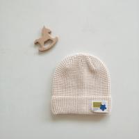 China Eco Friendly Acrylic Cashmere Wool Waffle Beanie Winter Hat with Custom Knitted Patch RPET Label for sale