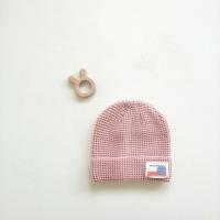 China Eco Friendly Acrylic Cashmere Wool Waffle Beanie Winter Hat with Custom Knitted Patch RPET Label for sale