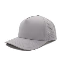 China Custom Breathable Golf Hat with Laser Cut Holes Adjustable Plastic Buckle 56-60cm for sale