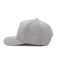 China Custom Breathable Golf Hat with Laser Cut Holes Adjustable Plastic Buckle 56-60cm for sale