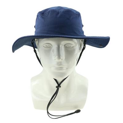 China Custom Wide Brim Sun Protect Fishing Bucket Hat Quick Dry Outdoor Traveling for Men Women 58cm for sale