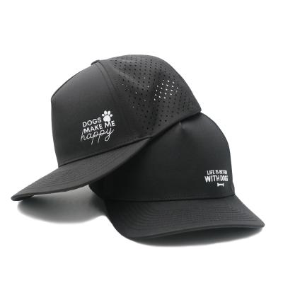 China Custom Waterproof Laser Cut Perforated Hat Breathable Baseball Cap 58cm for Sports for sale