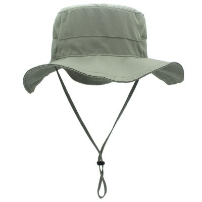 China Wholesale 100% Cotton Wide Brim Bucket Hat 58cm for Fishing Sun Protection for sale