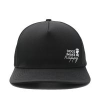 China Snapback Performance Hat Breathable Black Baseball Caps Japan Silk Screen Printing for sale