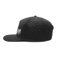 China Snapback Performance Hat Breathable Black Baseball Caps Japan Silk Screen Printing for sale