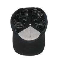 China Snapback Performance Hat Breathable Black Baseball Caps Japan Silk Screen Printing for sale