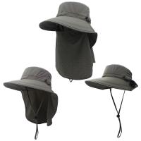 China Quick Dry Fishing Hat with Face Neck Flap Sun Protection Baseball Cap 58cm Adult for sale