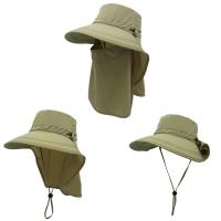 China Quick Dry Fishing Hat with Face Neck Flap Sun Protection Baseball Cap 58cm Adult for sale