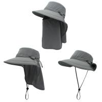 China Quick Dry Fishing Hat with Face Neck Flap Sun Protection Baseball Cap 58cm Adult for sale