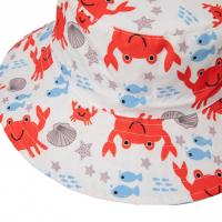 China Unisex Toddler Summer Hat UPF 50 Wide Brim Sun Bucket Hat with Chin Strap 54cm for sale