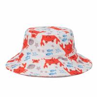 China Unisex Toddler Summer Hat UPF 50 Wide Brim Sun Bucket Hat with Chin Strap 54cm for sale