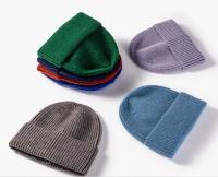 China Wholesale Eco Friendly RPET Recycled Polyester Ribbed Cuffed Beanie Hats Custom Logo for sale