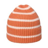 China Eco Friendly Sustainable Acrylic Cashmere Wool Winter Beanie Unisex Striped Ribbed Custom Size for sale