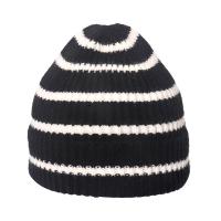 China Eco Friendly Sustainable Acrylic Cashmere Wool Winter Beanie Unisex Striped Ribbed Custom Size for sale