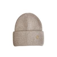 China Custom Women's Winter Beanie with Metal Logo Cotton Cashmere Wool Knitted Hat 100% Acrylic for sale