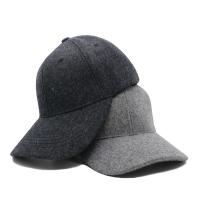 China Plain Black Wool Felt Baseball Cap for Adults 56-60cm Custom Size Party Style for sale
