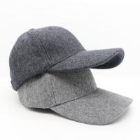 China Plain Black Wool Felt Baseball Cap for Adults 56-60cm Custom Size Party Style for sale