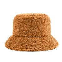 China Women's Vintage Cloche Lambs Wool Bucket Hat 58cm Custom Size Winter Fisherman Cap for sale
