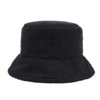 China Women's Vintage Cloche Lambs Wool Bucket Hat 58cm Custom Size Winter Fisherman Cap for sale