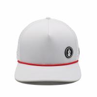 China Cartoon Pattern Custom 5 Panel Golf Hats With Laser Cutting Holes And Adjustable Rope for sale