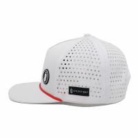 China Cartoon Pattern Custom 5 Panel Golf Hats With Laser Cutting Holes And Adjustable Rope for sale