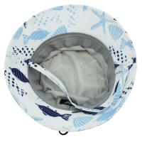 China Custom Kids Wide Brim Sun Hat UPF50 Nylon Printing 53cm Size for Boys Girls for sale