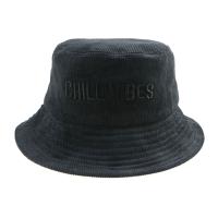 China Custom Embroidery Logo Winter Warm Fisherman Hat Black Corduroy Satin Lining 58cm for sale