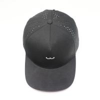 China Custom 5 Panel Laser Cutting Hole Baseball Hat Adjustable Outdoor Sports Cap for Kids 48-55cm for sale