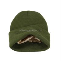 China Custom Logo Winter Knitted Beanie Hat with Satin Lining for Men Women 100 Acrylic for sale