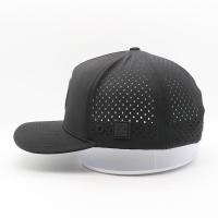 China Custom 100% Acrylic 5 Panel Laser Cut Hole Sports Hat with Rubber Logo for Men Women 56-60cm for sale