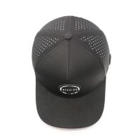 China Custom 100% Acrylic 5 Panel Laser Cut Hole Sports Hat with Rubber Logo for Men Women 56-60cm for sale